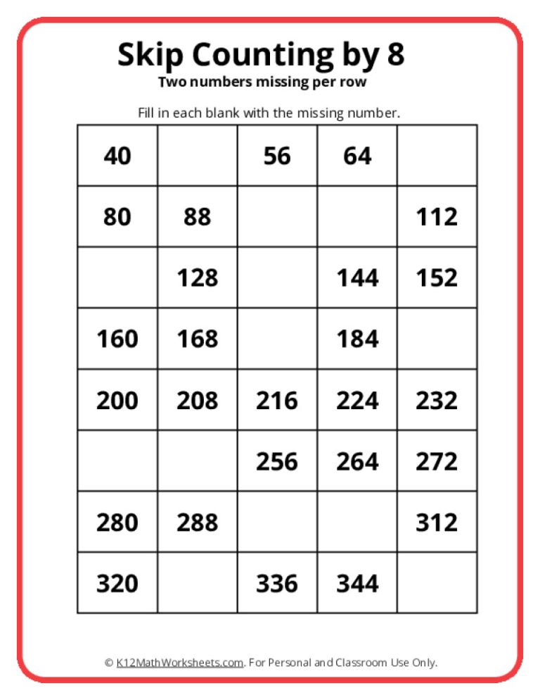 Worksheets Archive - Page 20 of 21 - K12 Math Worksheets