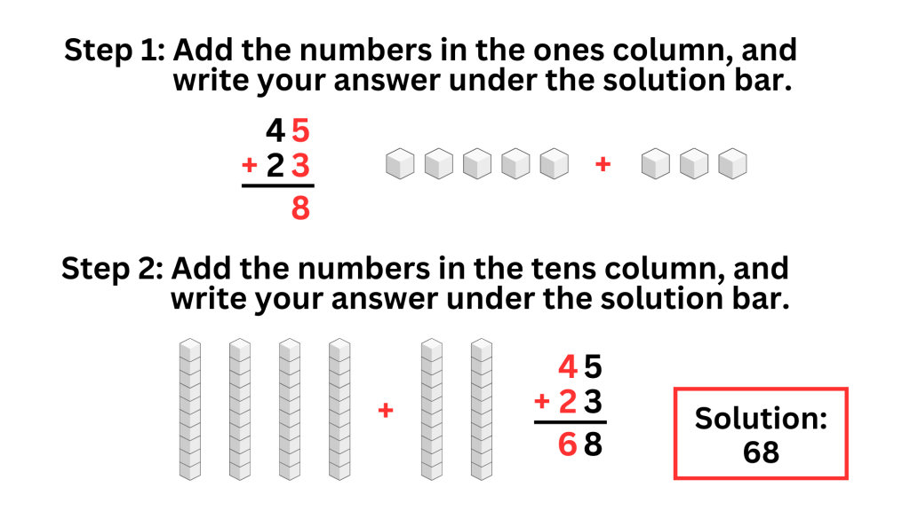 Double Digit Addition without Regrouping Worksheets
