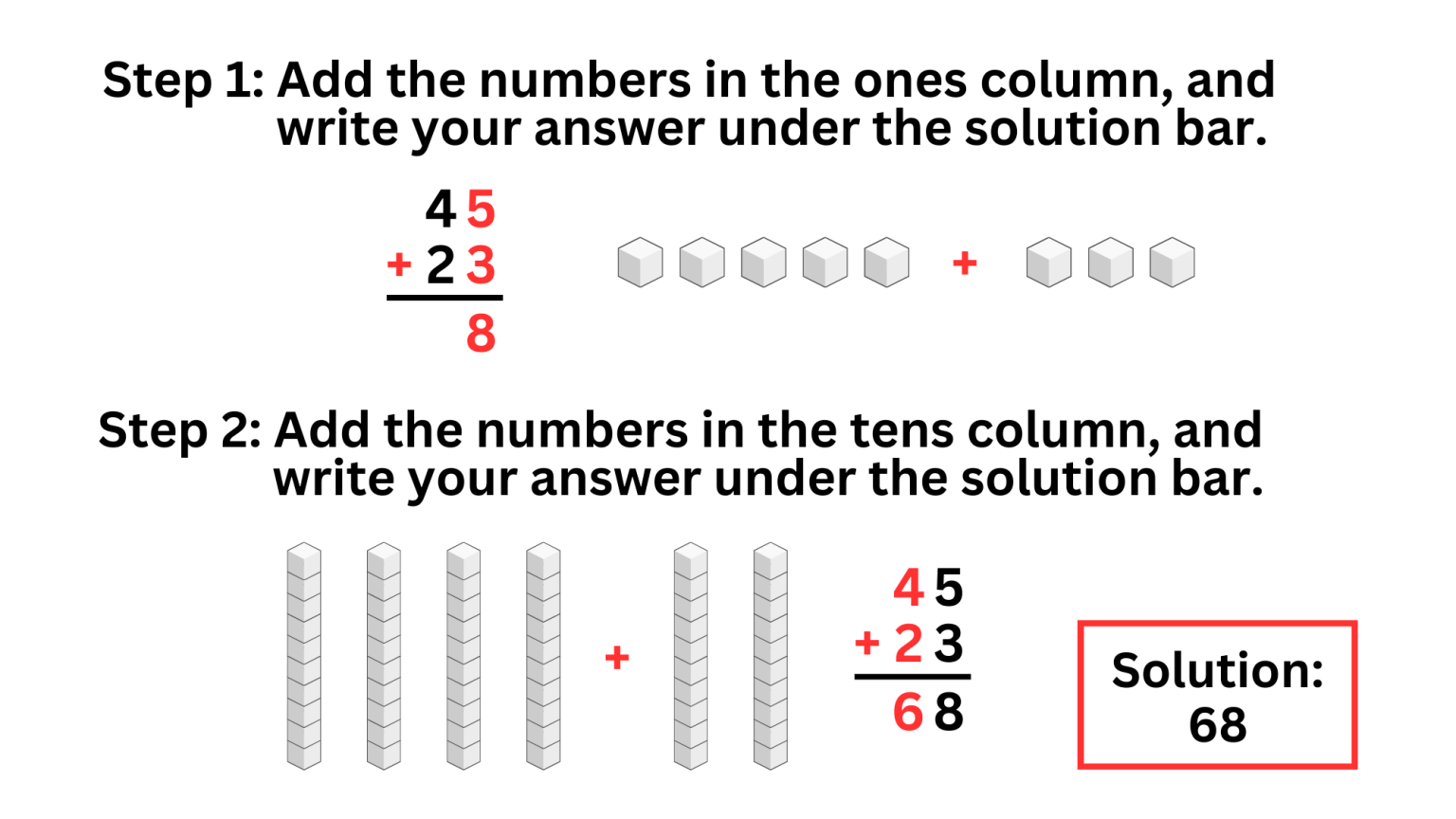Double Digit Addition without Regrouping Worksheets