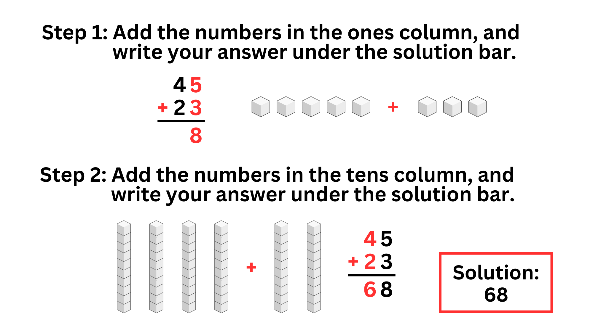 Double Digit Addition without Regrouping Worksheets