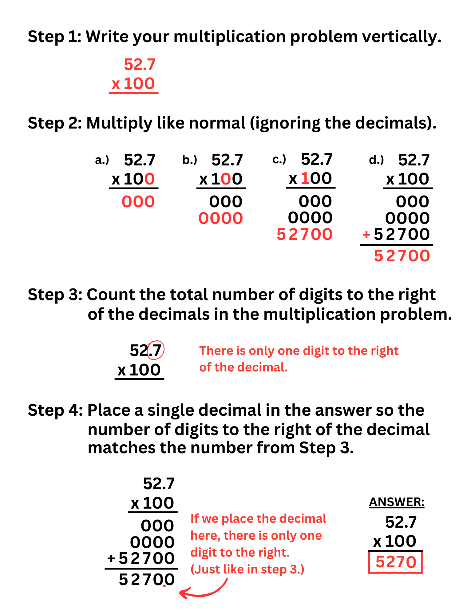 Multiplying Decimals Worksheets