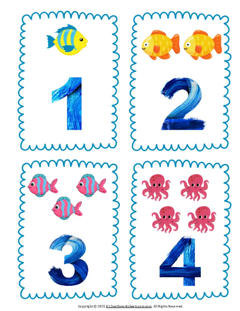 Preschool Number Flash Cards | Printable PDFs
