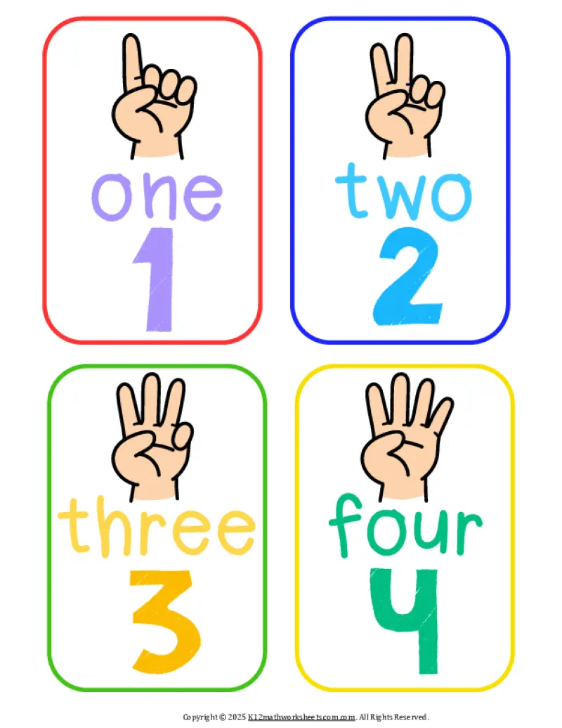 Preschool Number Flash Cards | Printable PDFs
