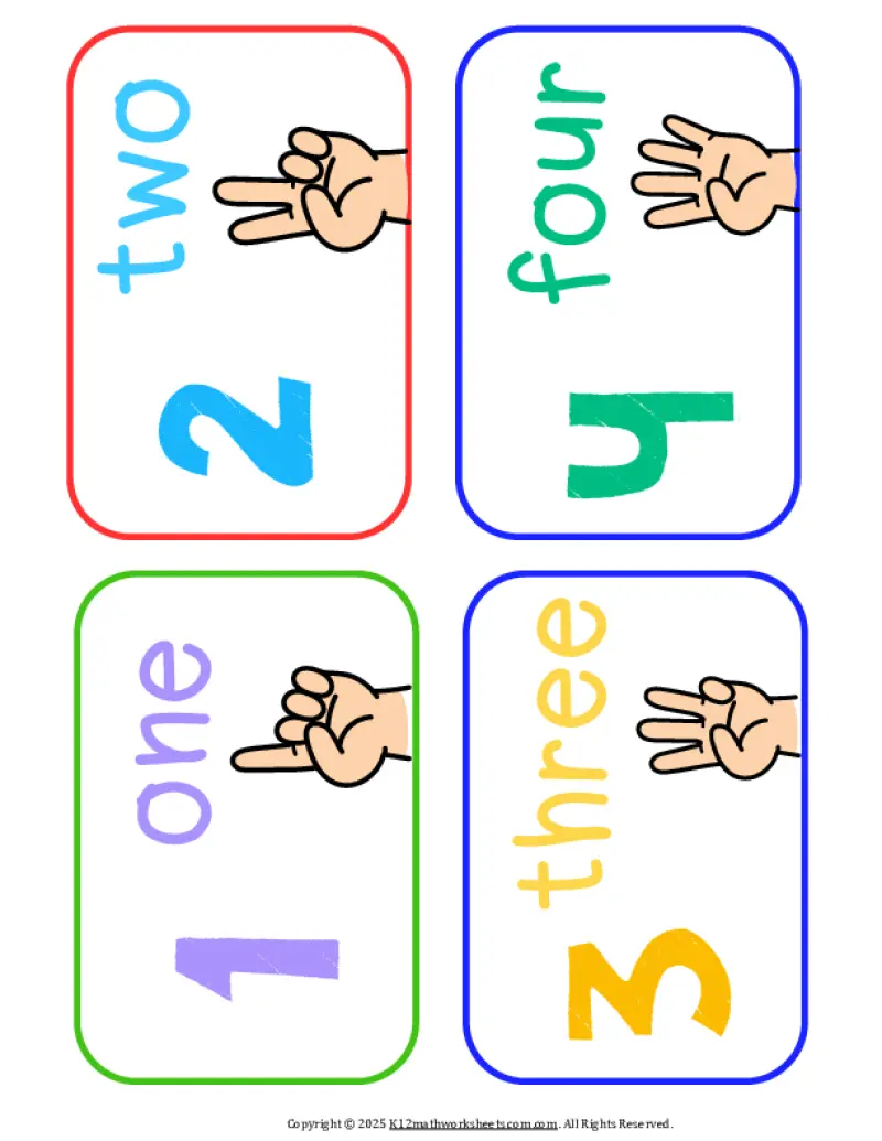 Preschool Number Flash Cards | Printable PDFs
