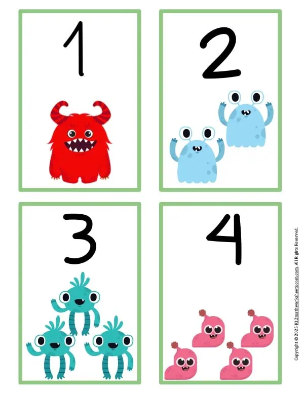 Preschool Number Flash Cards | Printable PDFs