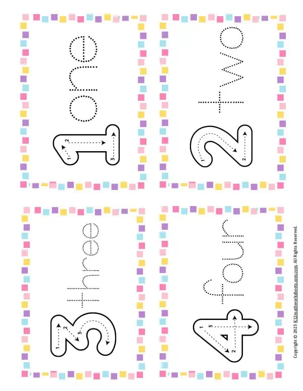 Preschool Number Flash Cards | Printable PDFs