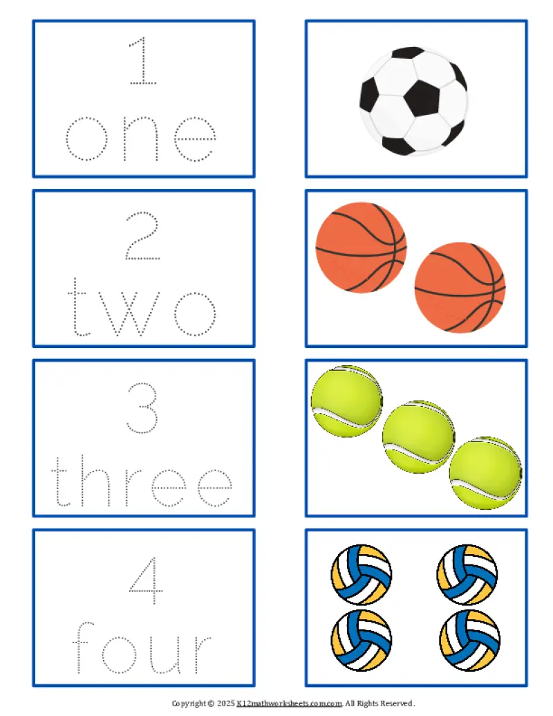 Preschool Number Flash Cards | Printable PDFs
