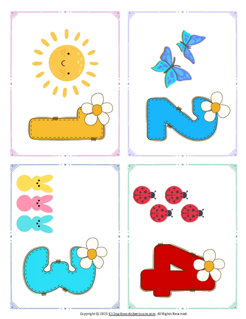 Preschool Number Flash Cards | Printable PDFs